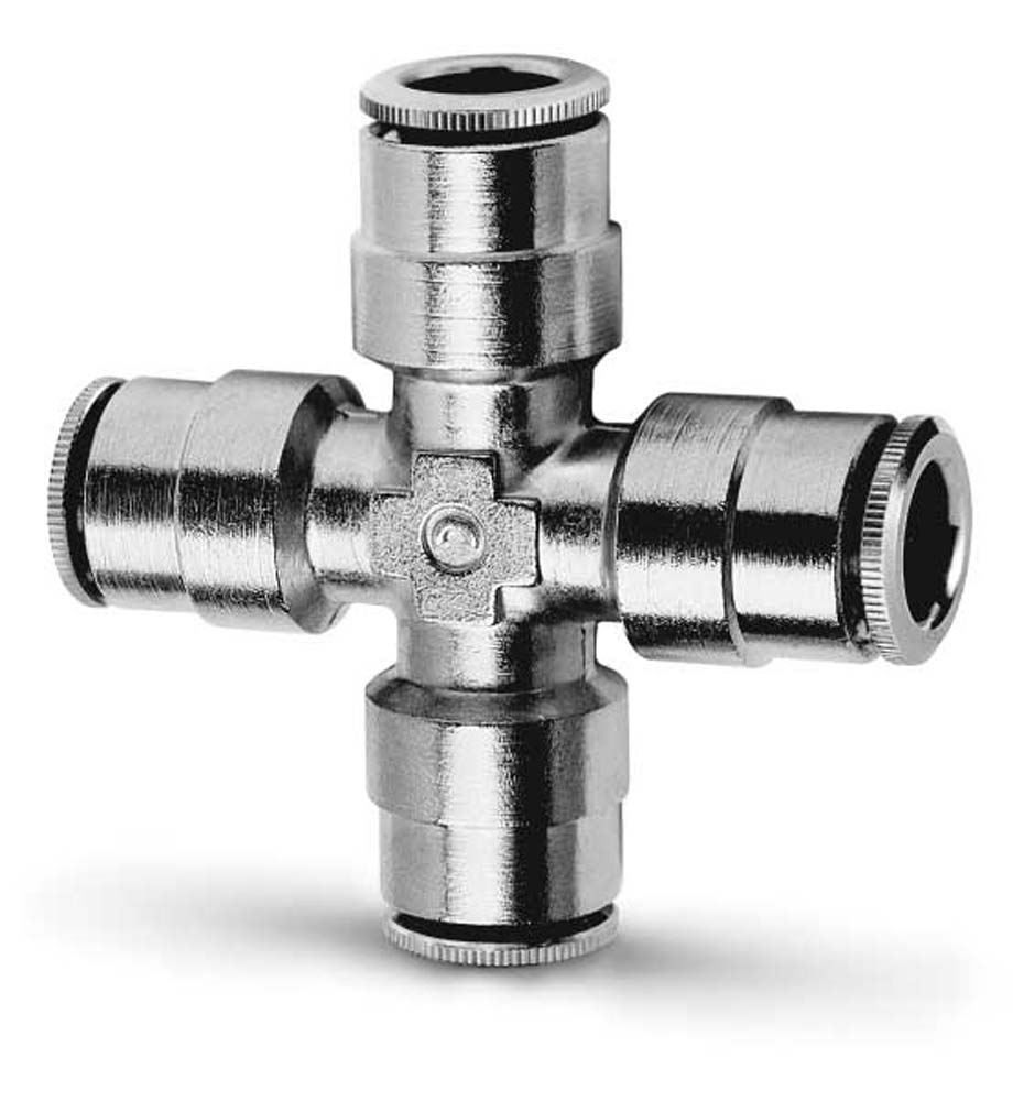 6600 Equal Tube Cross Connector Push In Fitting - Camozzi Automation Ltd